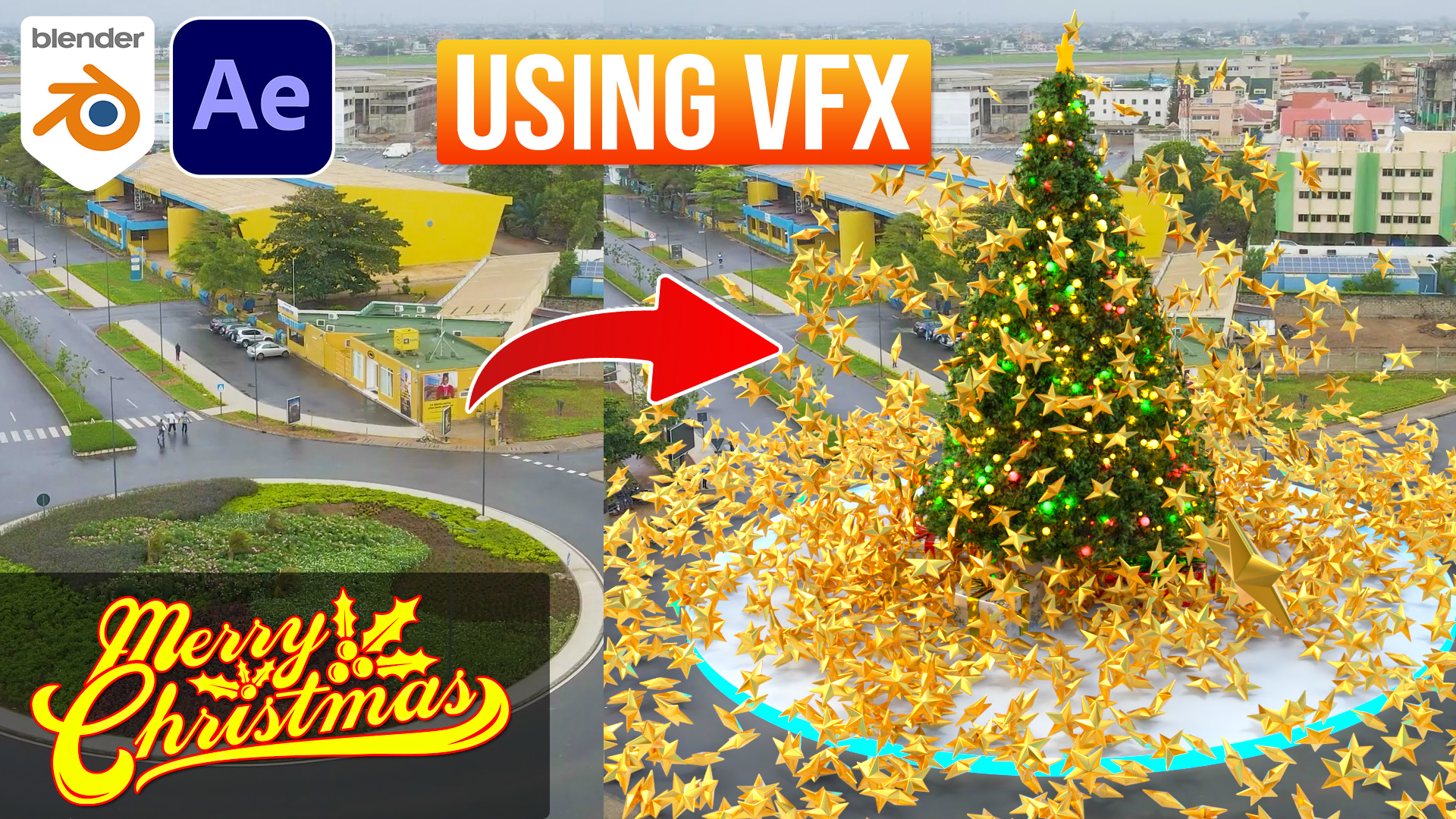 How To Create CHRISTMAS TREE CGI Ads Using VFX in Blender And Blender VFX Tutorial » Fattu Tutorials